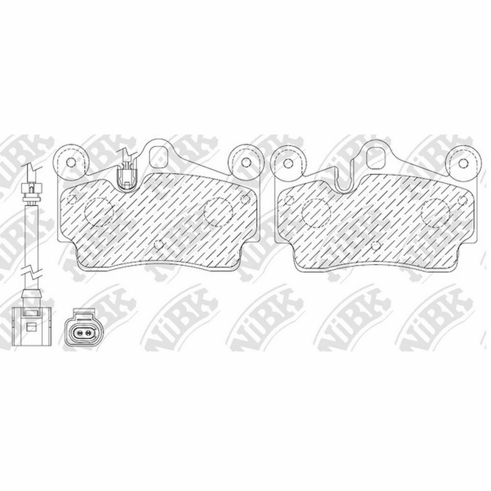 Колодки тормозные задние NIBK PN0347W