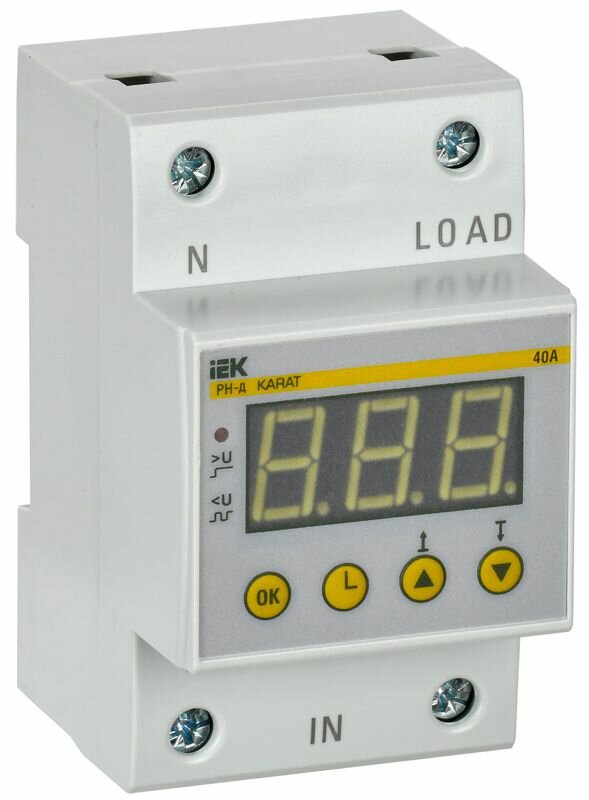 Реле напряжения РН-д 1ф 54мм 40А KARAT IEK IVR31-1-40