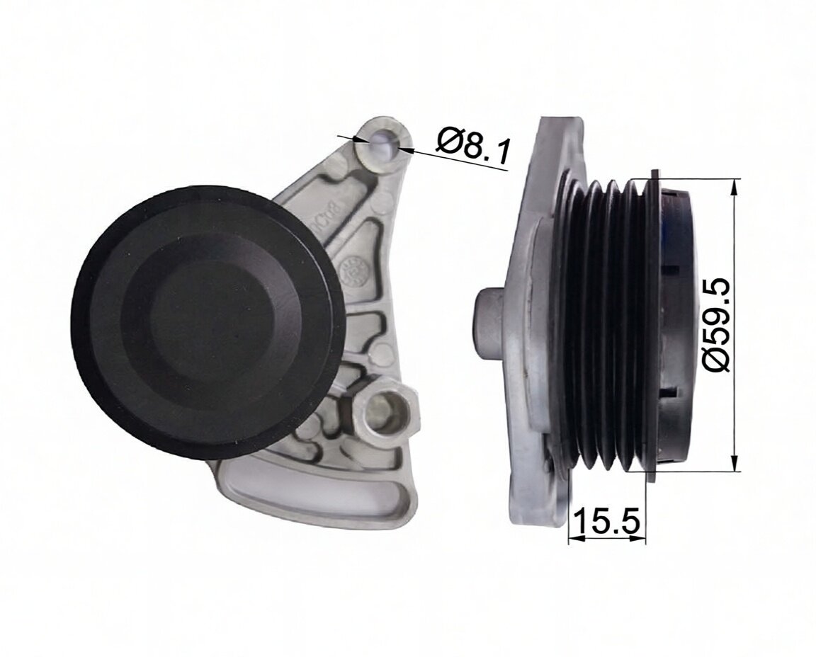 Натяжитель ремня приводного AUDI A4/A6/VW PASSAT 1.6-1.9D 95-05 AG00308 Miles арт. AG00308