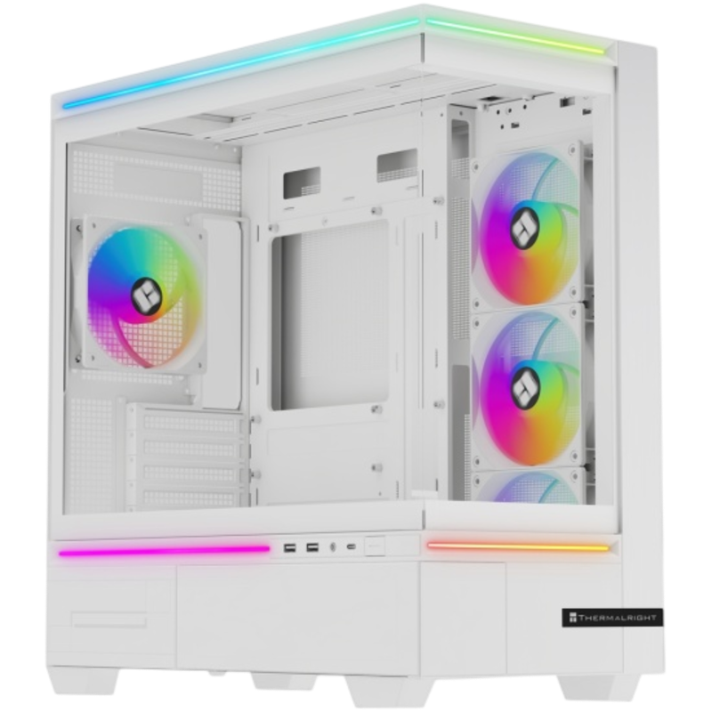 Корпус без блока Case Thermalright M10 FAN4-C, Mini-Tower, TG, 4x120mm ARGB, 2xUSB-A 3.0, 1xUSB Type-C, mATX, mITX White