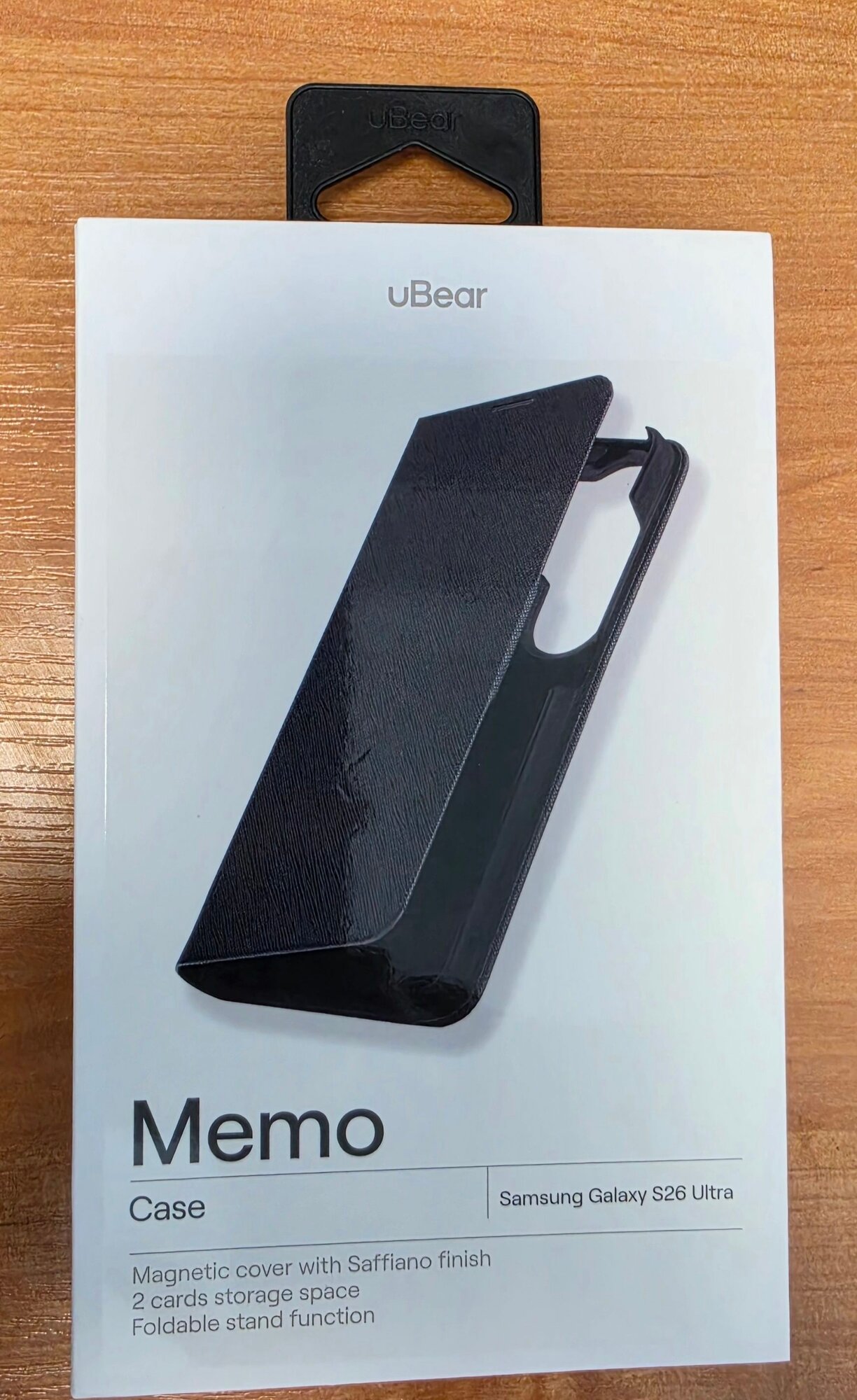 Чехол-книжка для Samsung Galaxy S26 Ultra чёрный uBear Memo Case