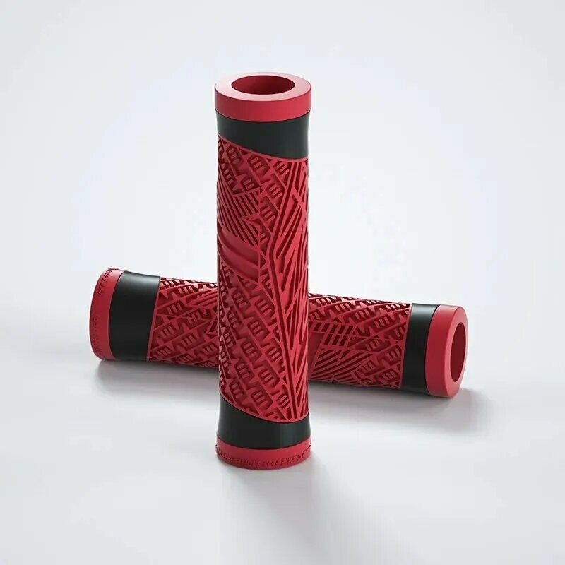 ENLEE Велосипедные ручки алюминиевые силиконовые Красный, GuiJiao2 red