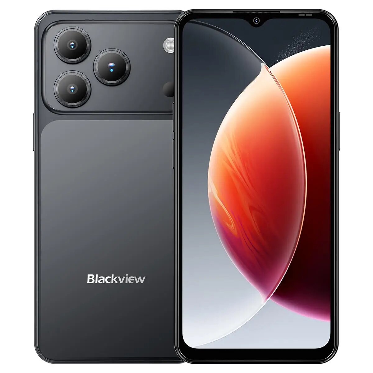 Смартфон Blackview WAVE 7C, 6,56-дюймовый экран, аккумулятор 5000 мАч, 4 ГБ ОЗУ, 64 ГБ ПЗУ, Android 16 — черный.