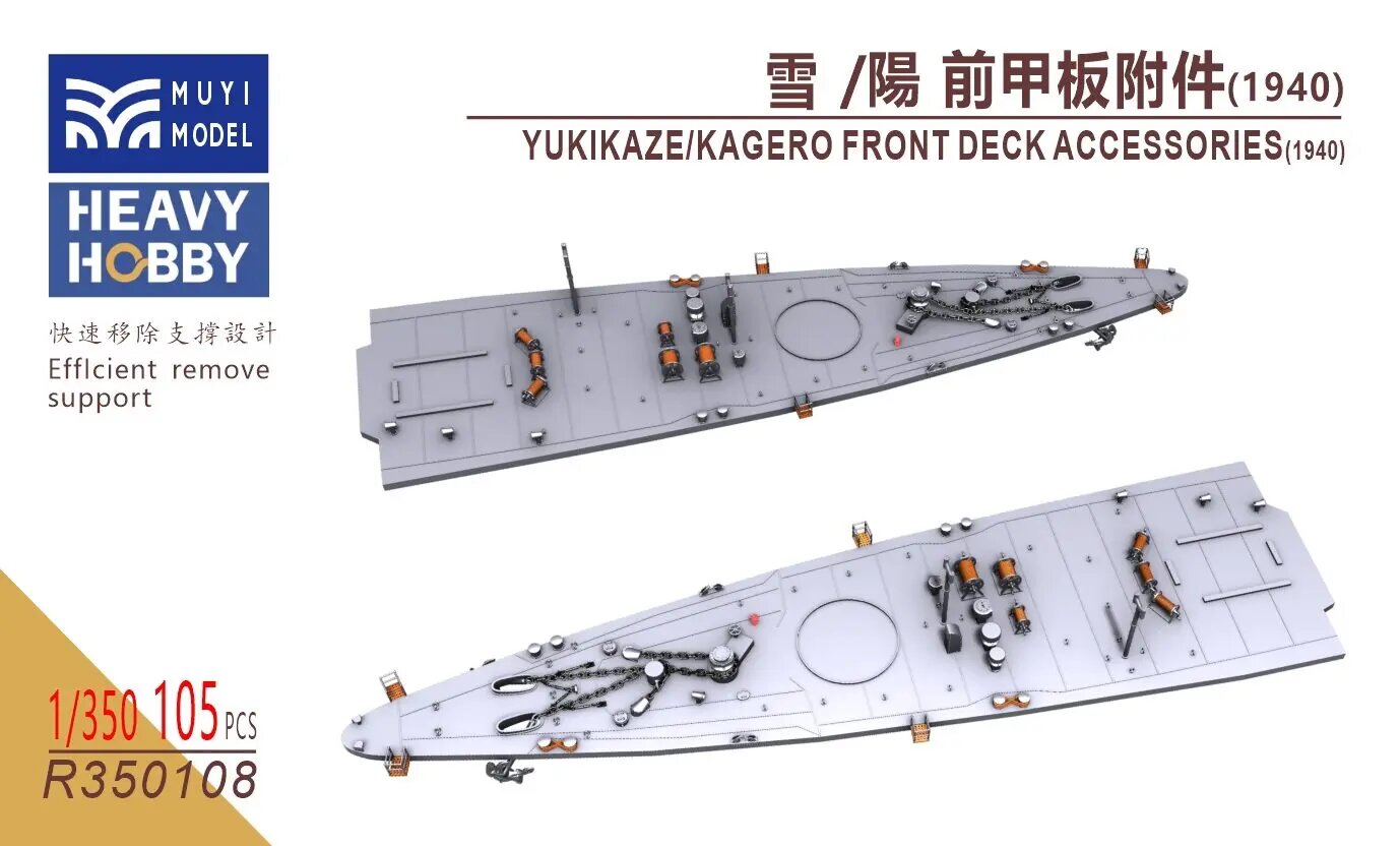 3D детали для модели YUKIKAZE/KAGERO (1940), R350108