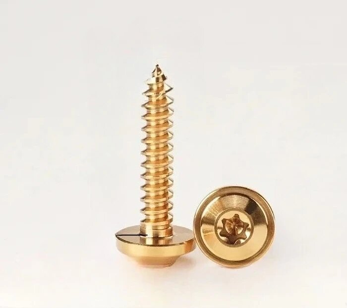 Саморезы титановые Torx M4/M5 12/15/20/25/30/35 мм M4x12mm-1PCS, Gold