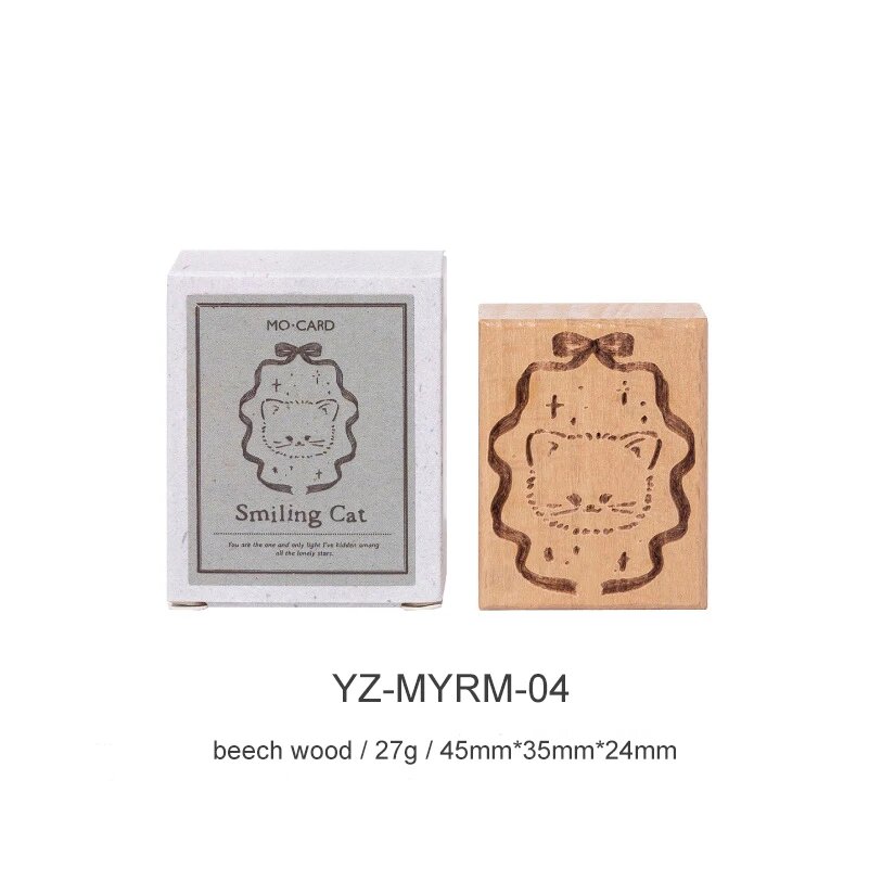Деревянный штамп Smiling Cat YZ-MYRM-04, 27г