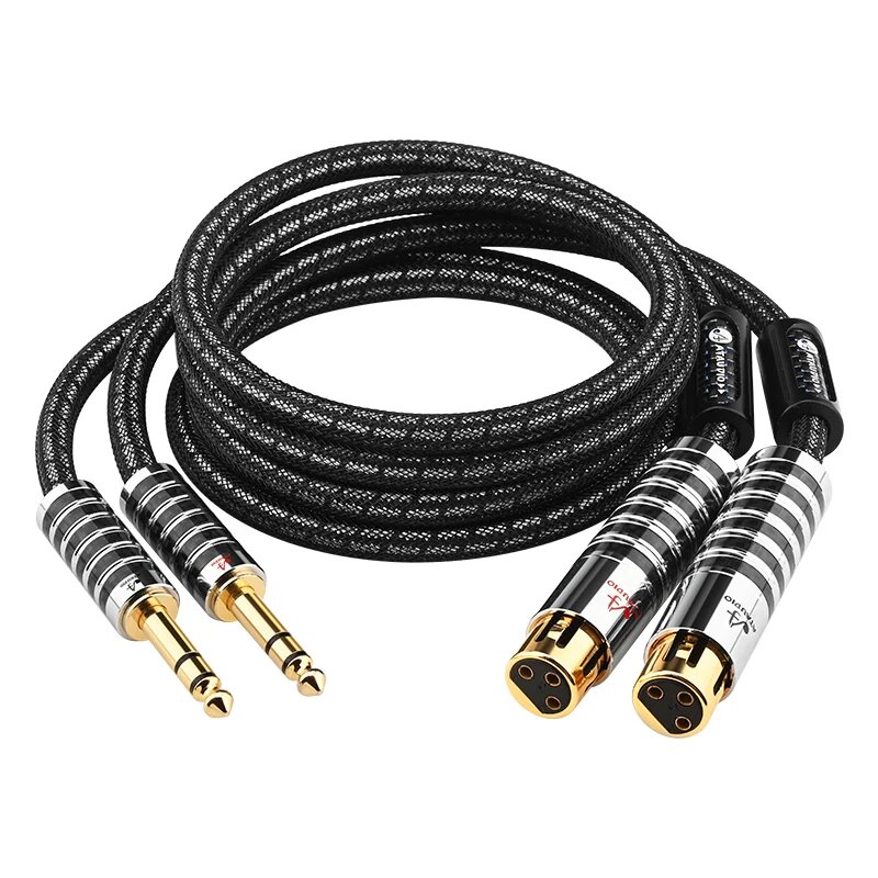 Аудиокабель 1м 2TRS to 2XLR Female Dark Lord