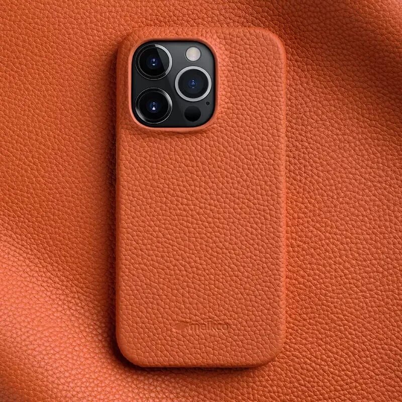 Чехол Melkco для iPhone 16 Pro Max, роскошный чехол для iPhone17 Про Макс, Оранжевый, Оранжевый