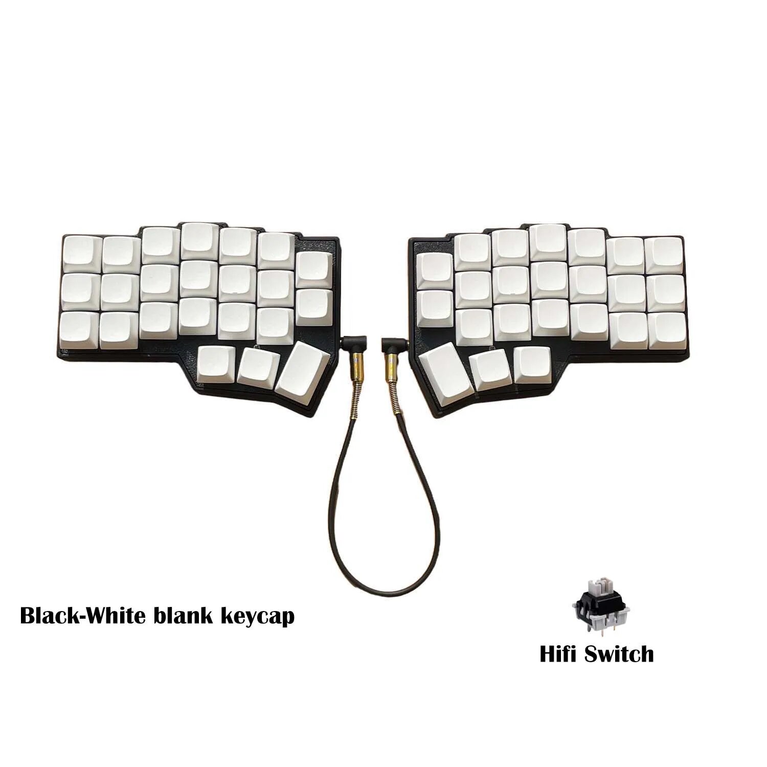 Механическая клавиатура Corne V4.1, BW blank hifi