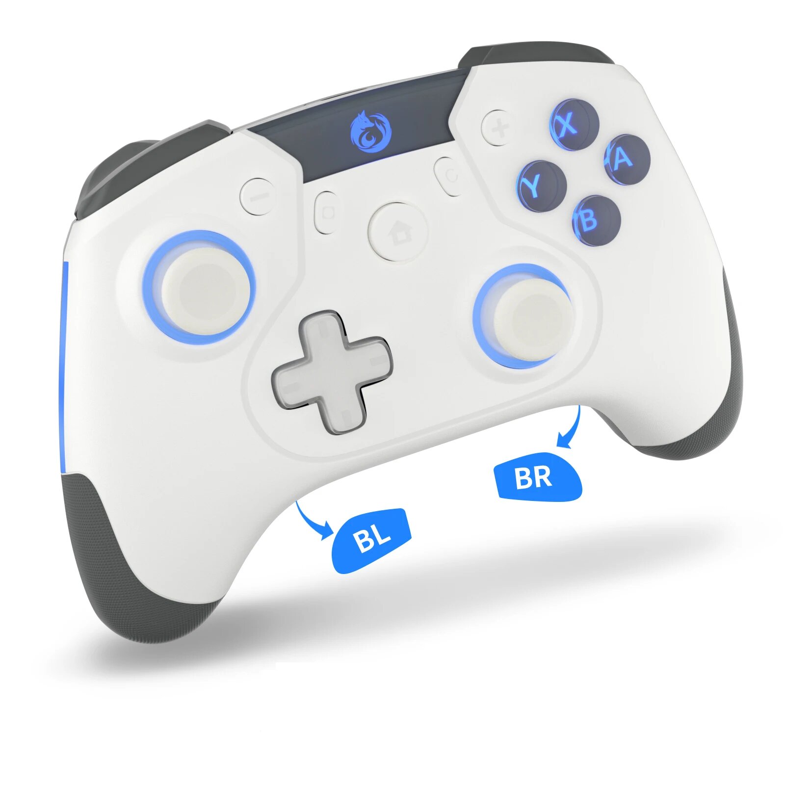 Беспроводной Bluetooth-геймпад Для Switch/Lite/Steam, Игровой Контроллер С Бесплатными Стиками Для Больших Пальцев