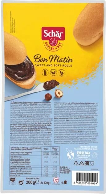 Безглютеновые сладкие булочки Schar Bon Matin 3 шт x 200г