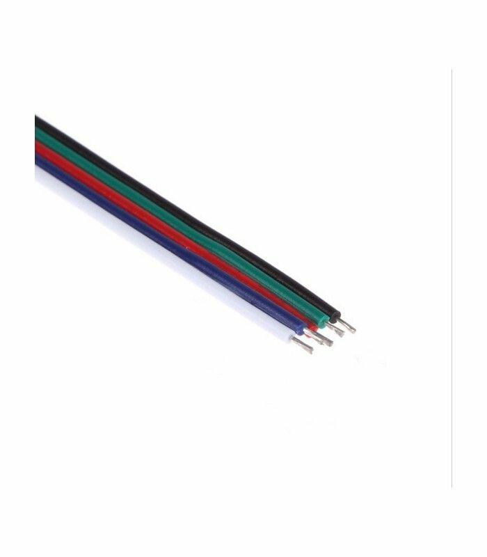 Соединитель для ленты RGB, ширина ленты 10 мм, c проводом 15 см, односторонний. Комплект 5 штук