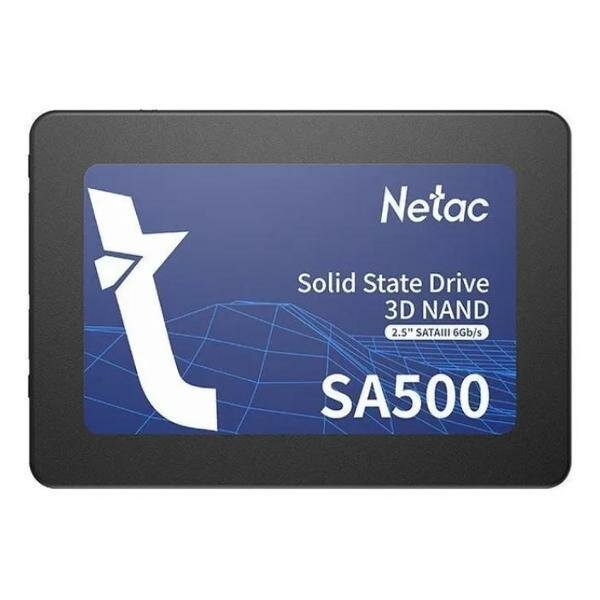 Внутренний диск SSD Netac SSD Netac SA500 2.5 SATAIII 3D NAND SSD 256GB, R/W up to 520/450MB/s
