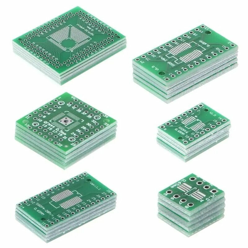 Комплект переходников SMD DIP для плат PCB, Зеленый