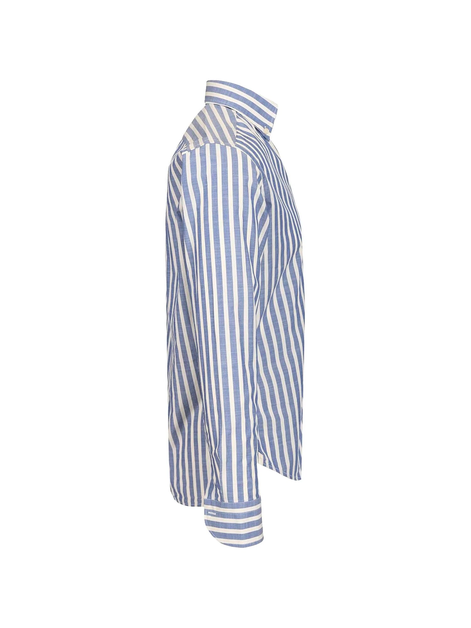 Рубашка al duca d'aosta Striped button-down shirt, размер M, blue — фото 1