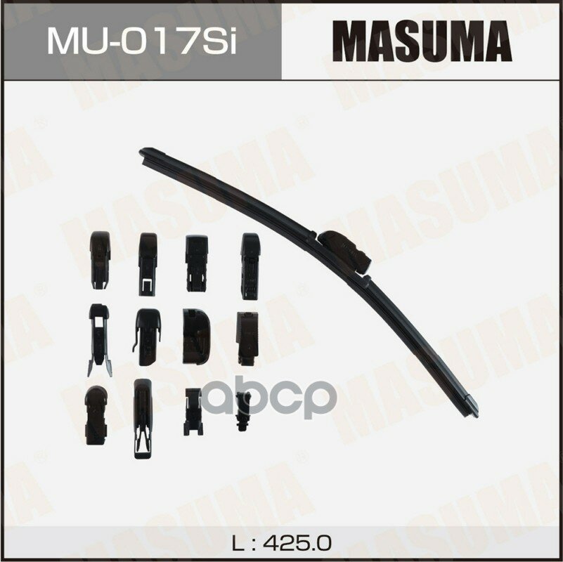 Дворник силиконовый 17 крюк (425мм) Masuma арт. MU017SI