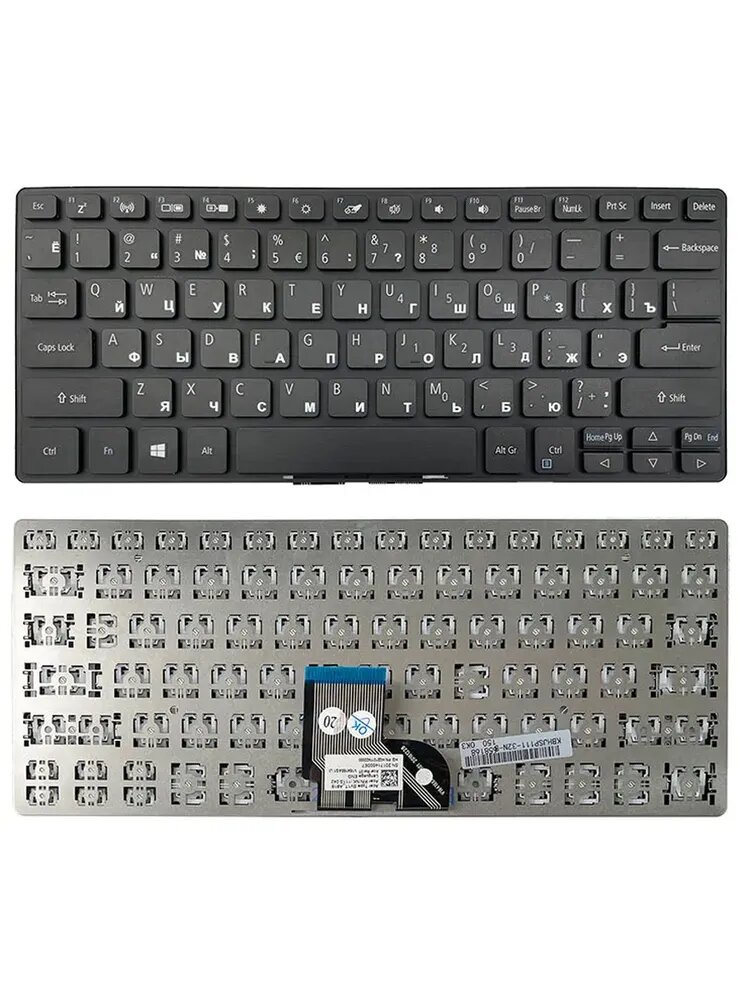 Новая клавиатура ноутбука для Acer Spin1 SP111-32N SP111-34N N17H2 Черная клавиатура без подсветки