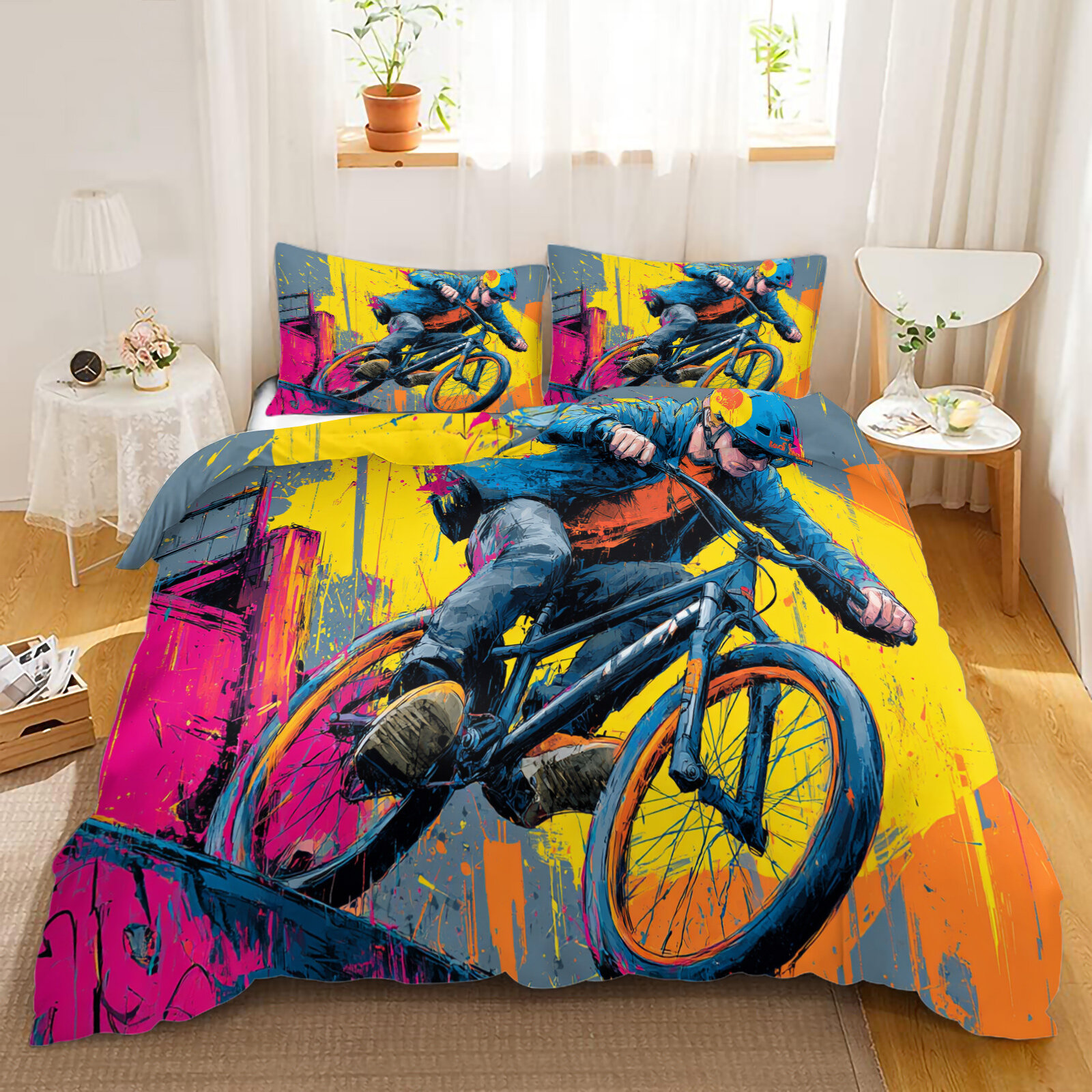 Мальчики Комплект постельного белья 1.5/2-сп/Евро 3 предмета 175x215cm Райдер Mикрофибра 2 наволочки 70х70