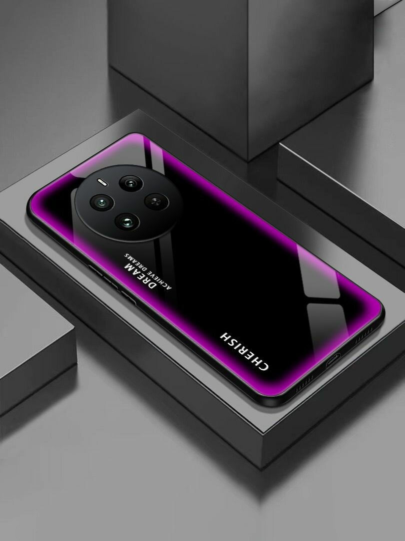 Чехол для смартфона Realme 12 Pro+ 5G и 12 Pro 5G (Реалми 12 Про 5Г и 12 Про Плюс 5 Джи), стеклянного материала, защитный чехол + подарок (защитное стекло) стеклянный защитный чехол подарок защитное стекло чехол из стекла с подарком