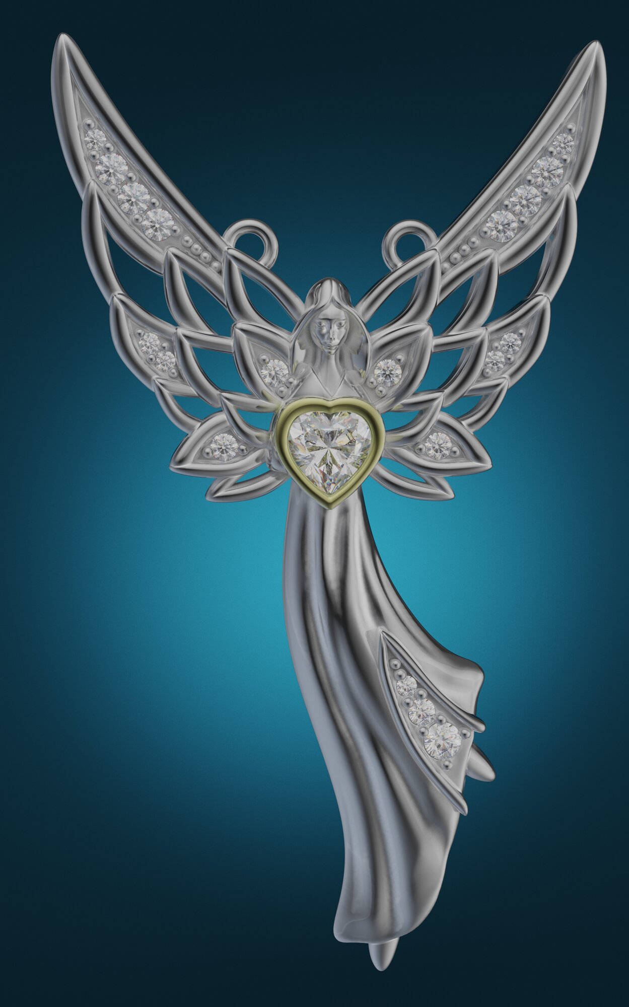 3d модель 3д файл Stl, 3d-jewelry, подвеска ангел