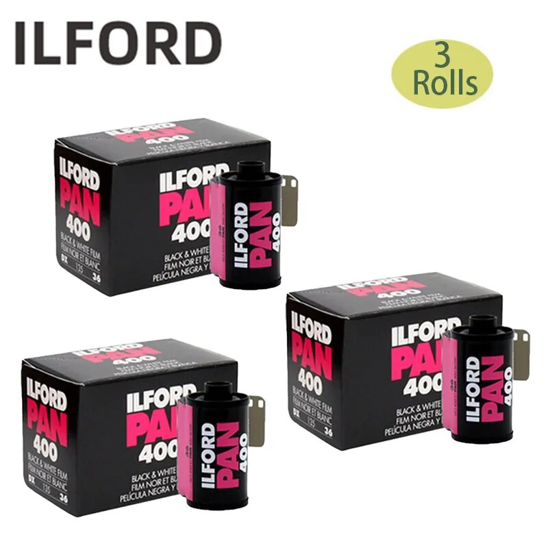 Высококонтрастная грубая гуманистическая записывающая пленка Ilford PAN 400, черно-белая отрицательная пленка 135 35 мм для пленочной камеры Kodak F8