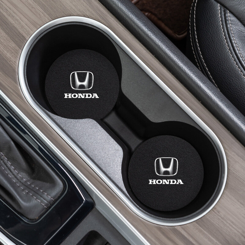 Велюр автомобильная подставка для стакана для Honda с антипролетным покрытием черный цвет без логотипа одна штука декор