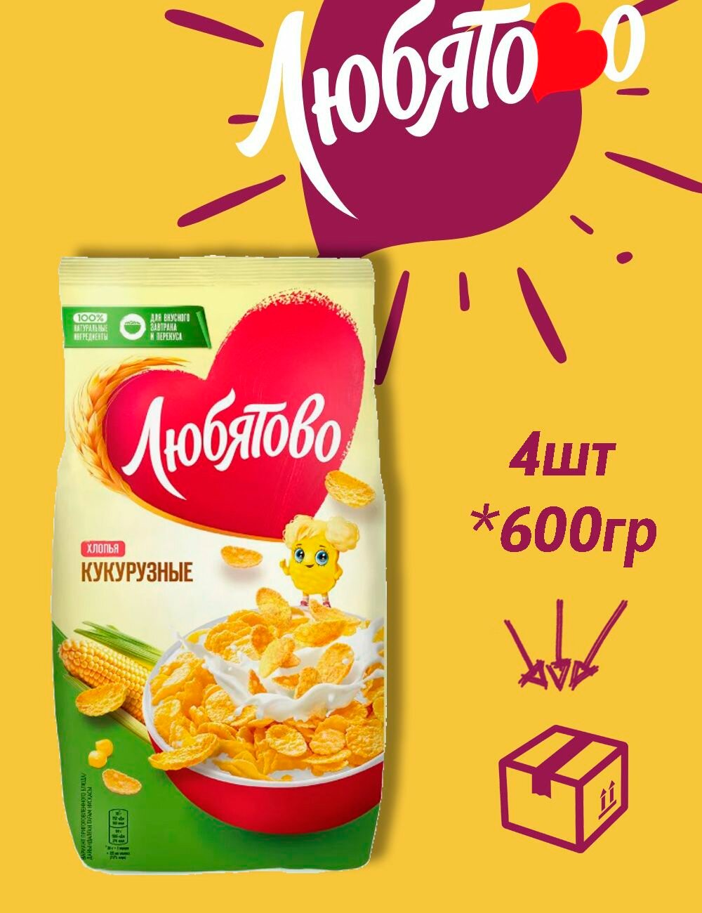 Хлопья Кукурузные 600гр