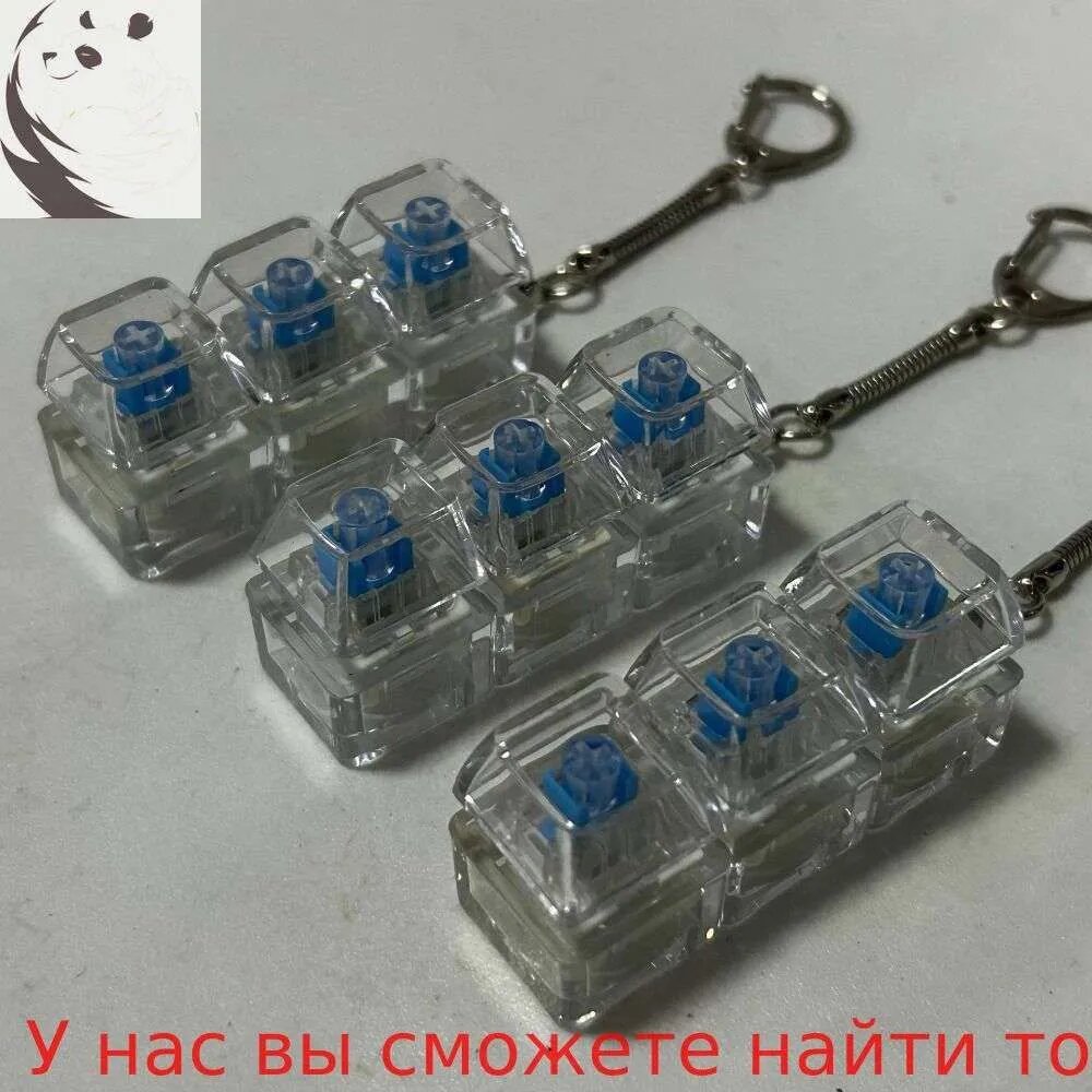 Игрушка-антистресс в виде пальца клавиатуры, 9 клавиш, черный цвет, 1 штука в упаковке — фото 1