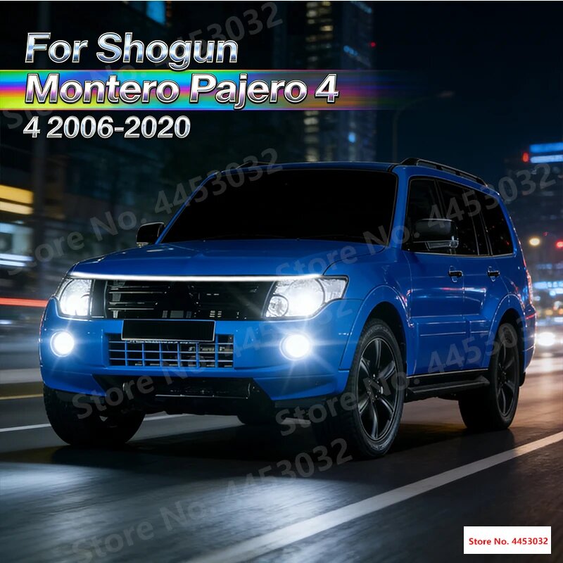 Светодиодная лента для капота автомобиля Shogun Montero Pajero 4 2006-2020, белая, 180CM(70 INCH)