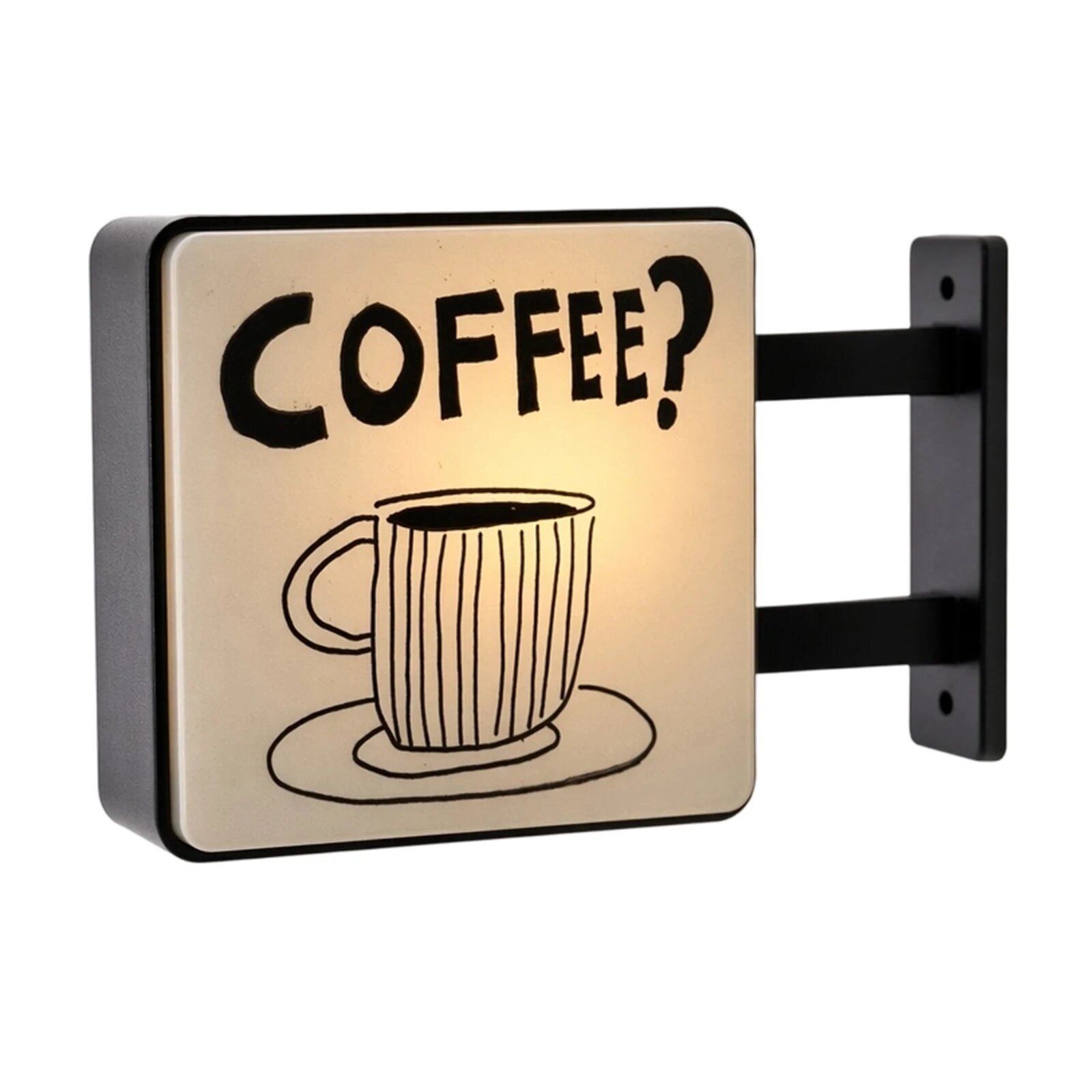Подсветка "Coffee?" на стену, coffee