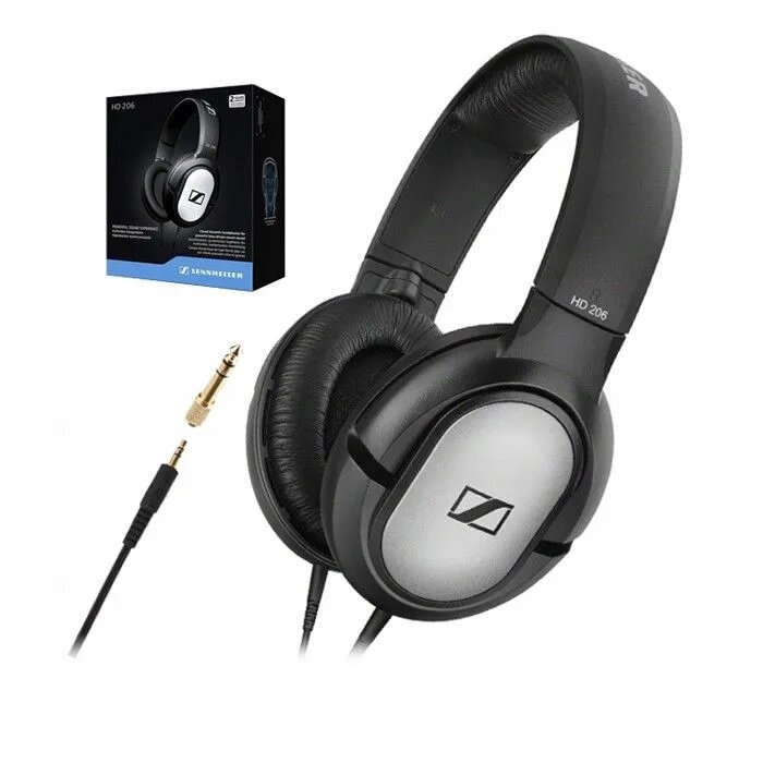 Sennheiser Наушники проводные Sennheiser HD 206, 6.3 мм, черный матовый