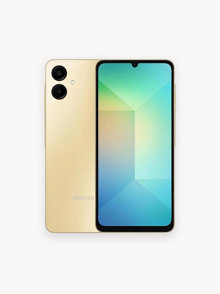 Смартфон Samsung Galaxy A06, 4/64ГБ, Dual nano sim, золотой (Gold)