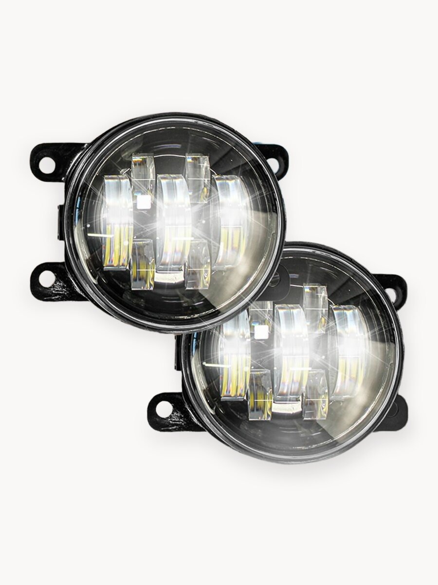 Светодиодные противотуманные фары 70W (2 шт.) на Митсубиси Паджеро Спорт 2-3 дорестайлинг ( Mitsubishi Pajero Sроrt 2-3 ) (2008-2021 г.)