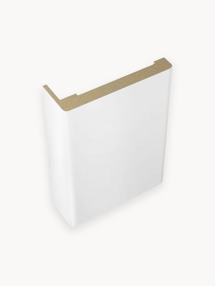 Телескопический наличник Юта, МДФ, ПВХ, белый, 70x2200мм