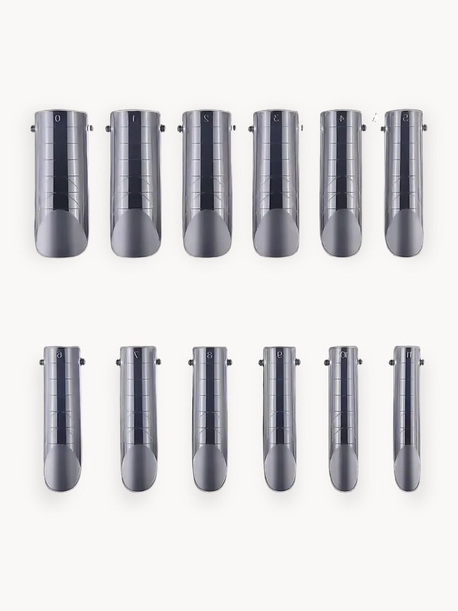 Верхние формы для наращивания, квадратные, прозрачные, 120 штук