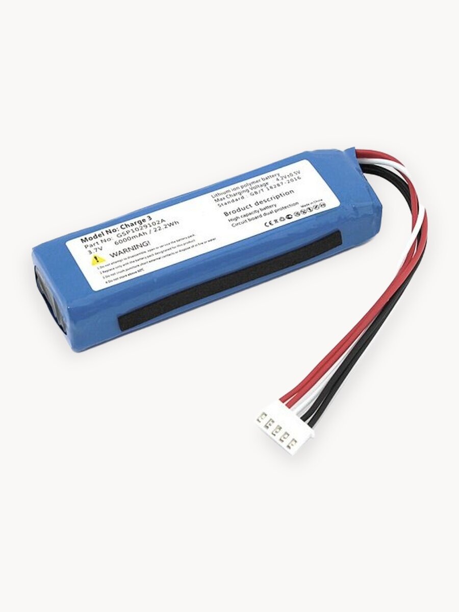 Аккумуляторная батарея VB Parts VBPARTS для JBL Charge 3 GSP1029102A 6000mAh 3,7V (обратная полярность)