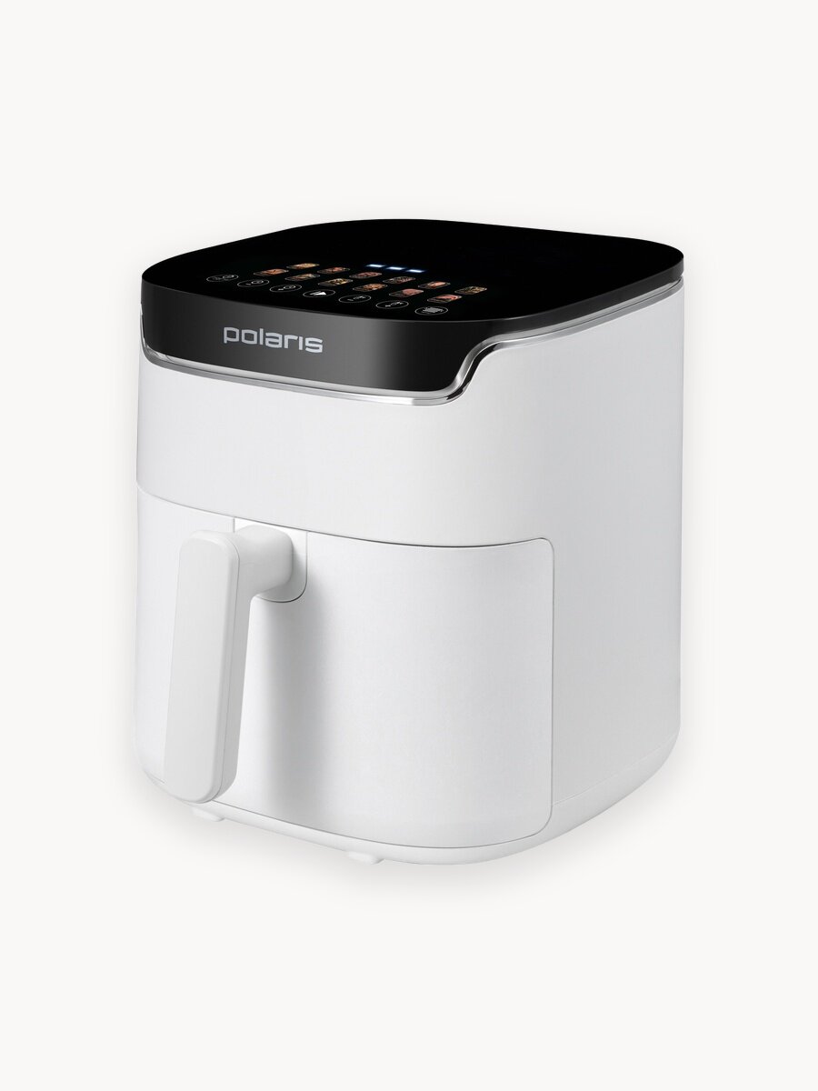 Аэрогриль электрический для дома Polaris PAF 5502 с решеткой, 6 литров, белый