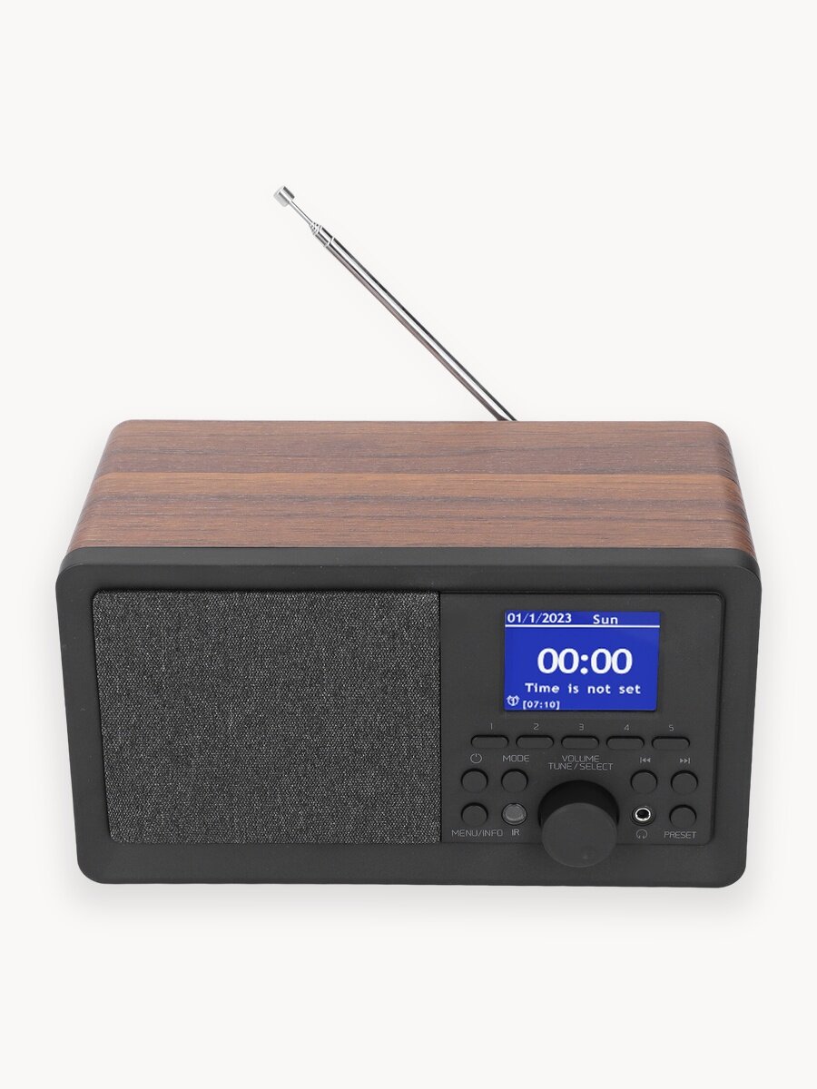DAB+ FM-радио 2,4-дюймовый цветной дисплей Bluetooth ретро-деревянное цифровое радио с пультом дистанционного управления MP3-плеер USB AUX порт 10 Вт Hi-Fi динамик EU Plug