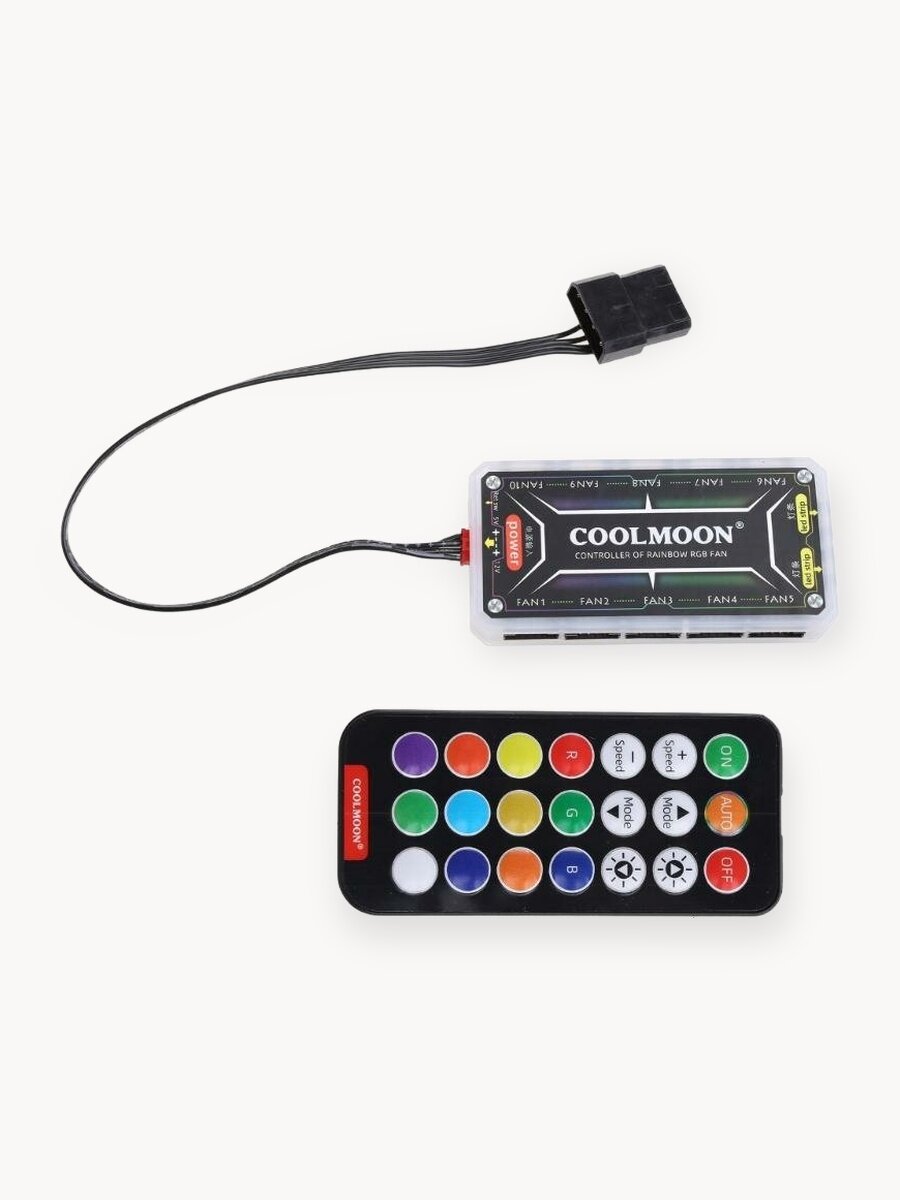 Контроллер RGB Coolmoon для вентиляторов и подсветки