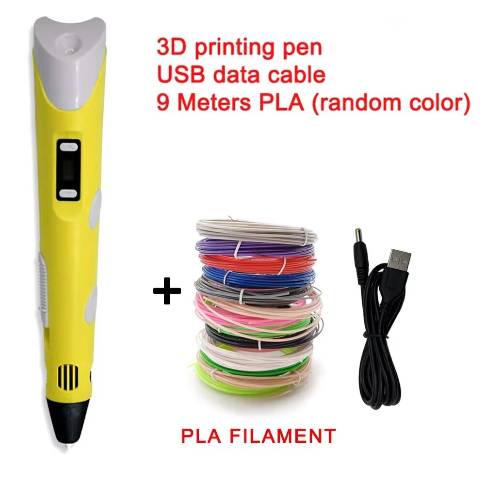 3D-ручка RP100B для граффити yellow Add 9m