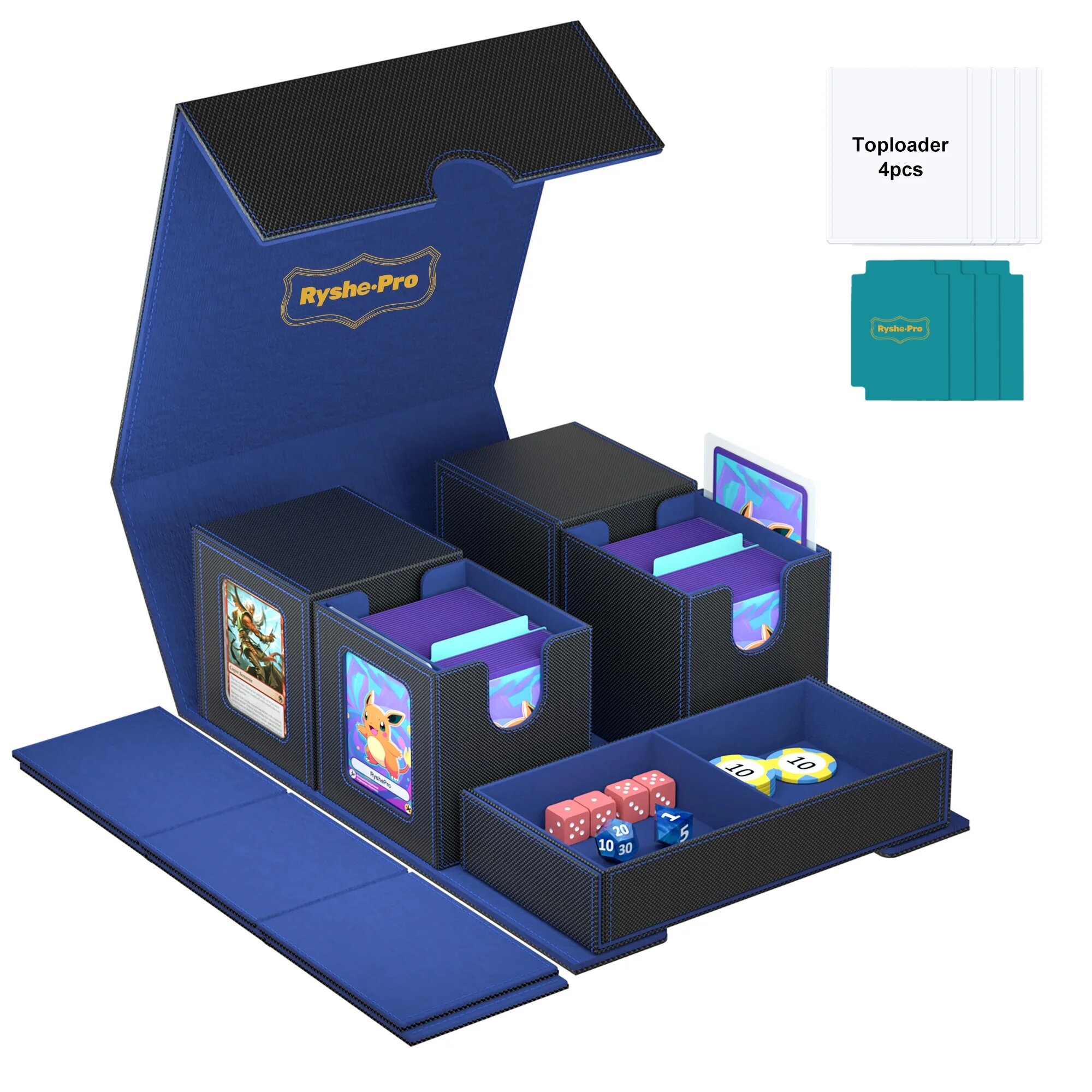 Коробка для карт RyshePro 5 в 1, синий цвет
