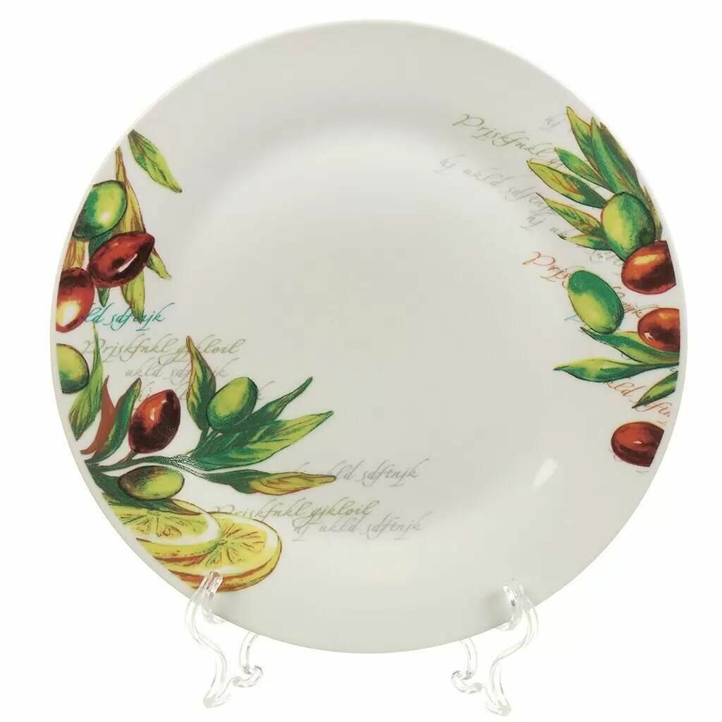 Обеденная тарелка DANIKS "Олива", керамика, 23 см, круглая