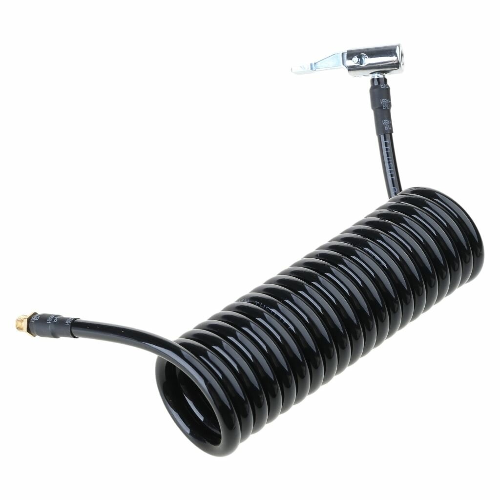 Универсальная удлинительная воздушная трубка автомобильного воздушного насоса PU spring tube с быстродействующей нажимной ручкой длиной 3 метра
