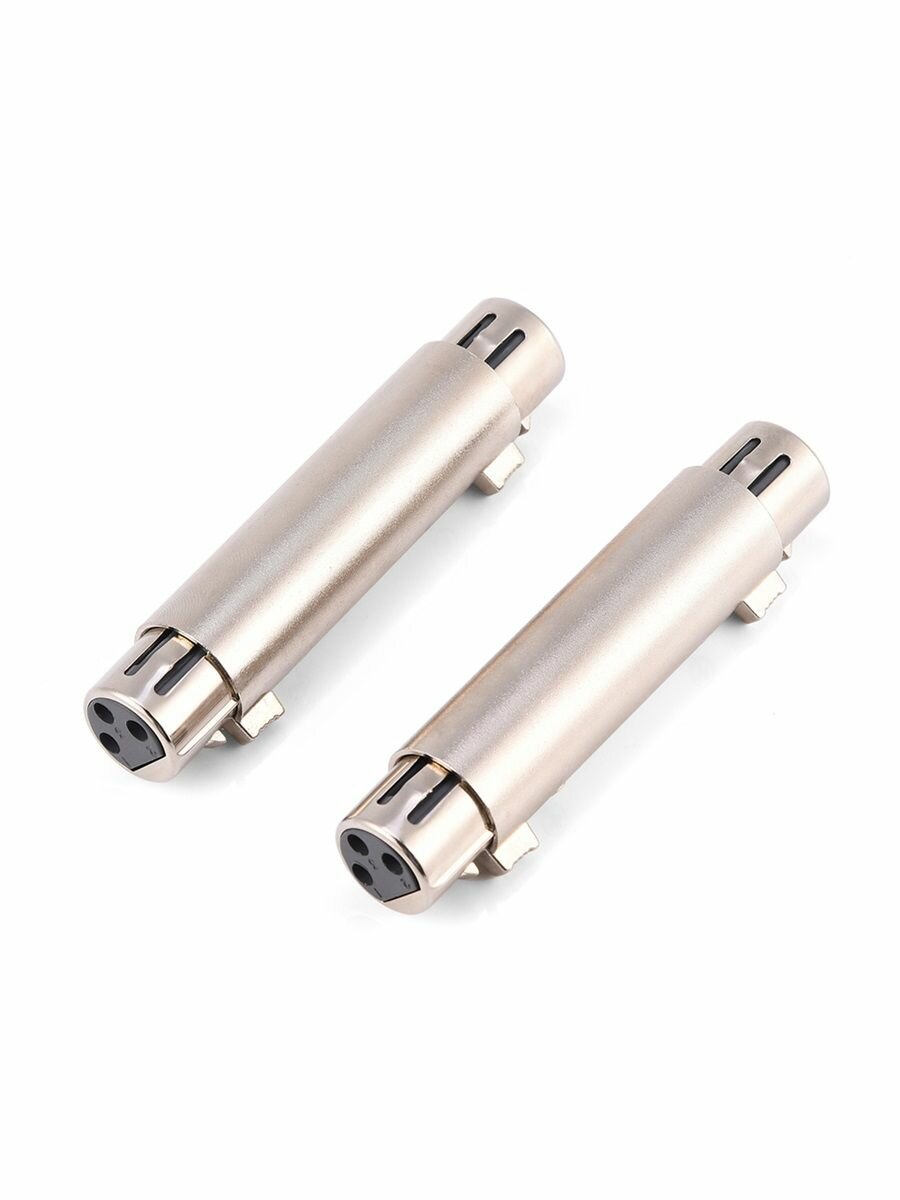 3-контактный разъем XLR мама-мама для аудиомикрофона, микрофонный адаптер, 2 шт. 2-контактный разъем XLR мама-мама для микрофона для студийной записи
