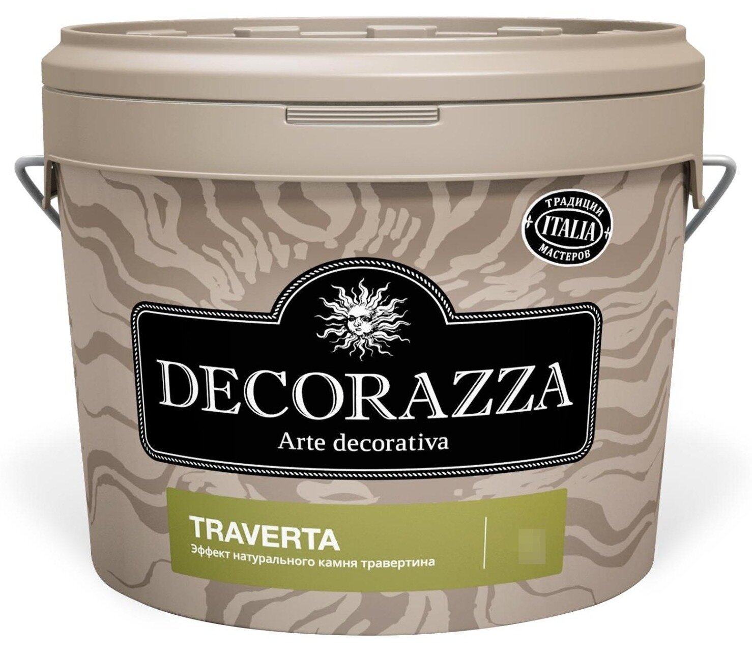 Декоративное покрытие Decorazza / Декорацца Traverta TT 001 с эффектом натурального камня травертина, на акриловой основе, 7кг / лакокрасочные материалы