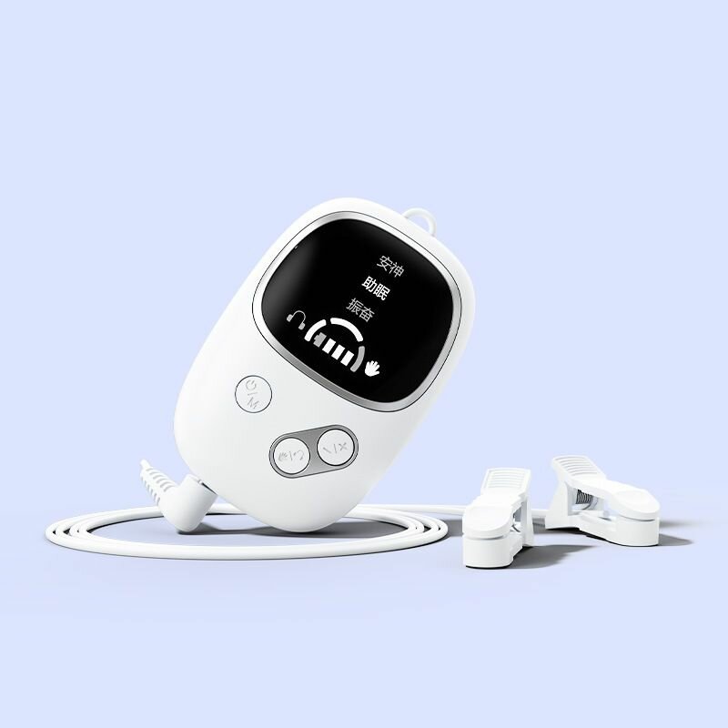 Кардиомонитор белый глянец(Белый Наушники с клипсой+Ручной 2-в-1 Устройство для сна с волнами мозга)