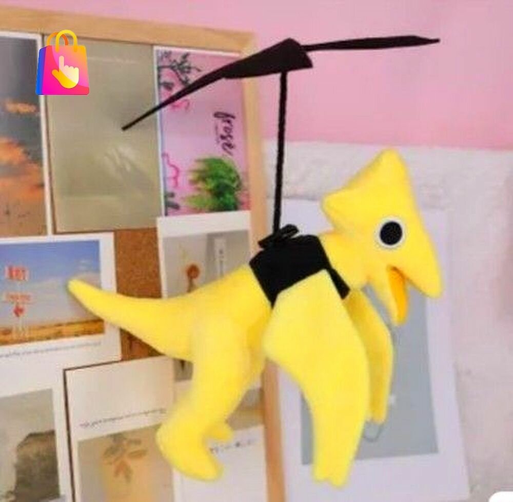 Мягкая игрушка антистресс радужные друзья 2 роблокс из игры Roblox rainbow friends, желтый дракончик