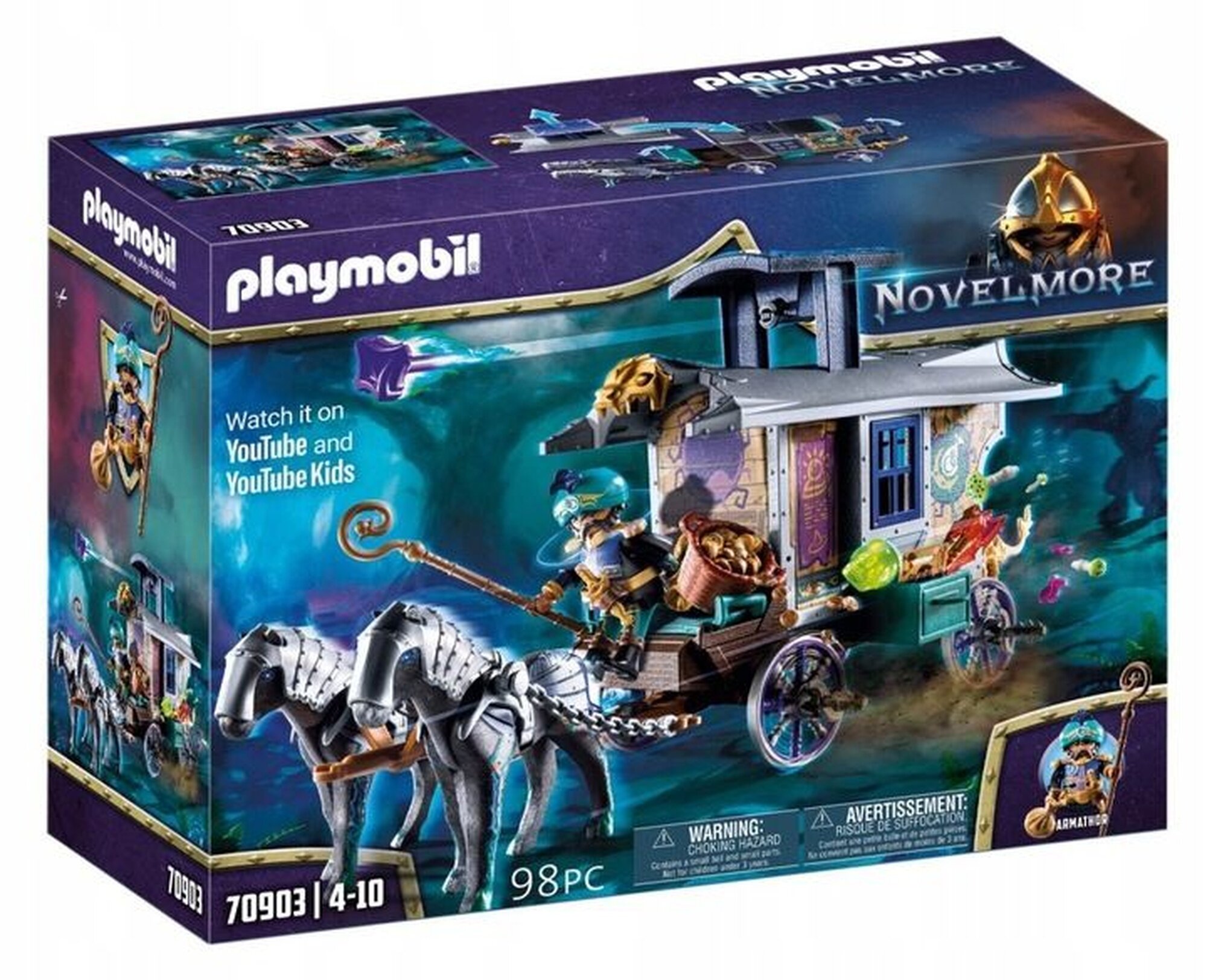 Конструктор Playmobil Novelmore - Тележка торговца Вайолет Вейл - Плеймобиль 70903