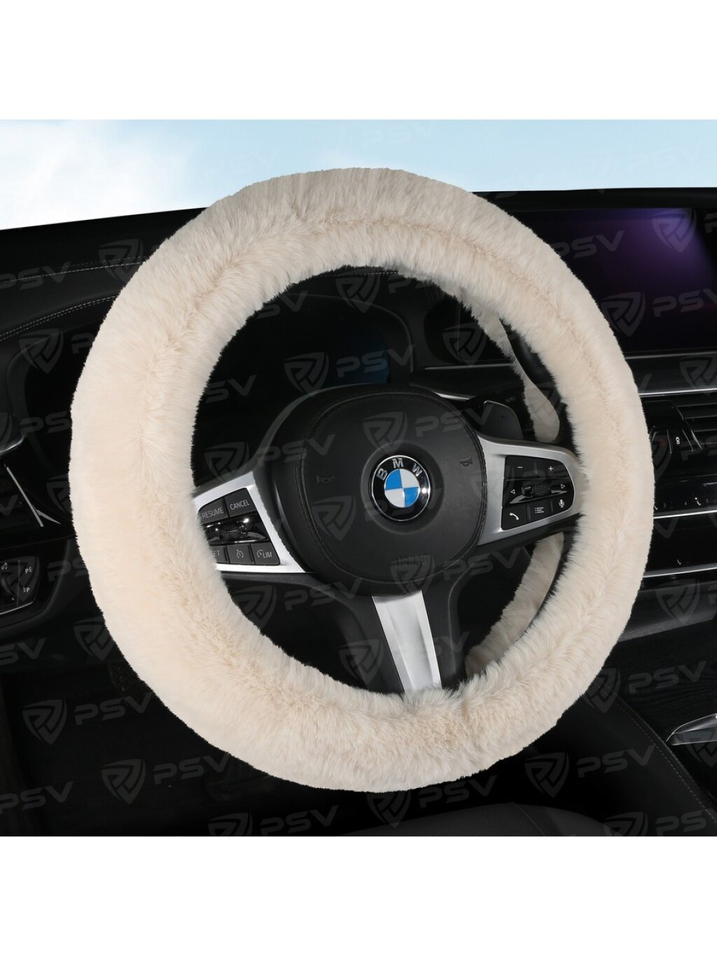 Оплётка руля PSV 137804 Искусственный мех бежевый