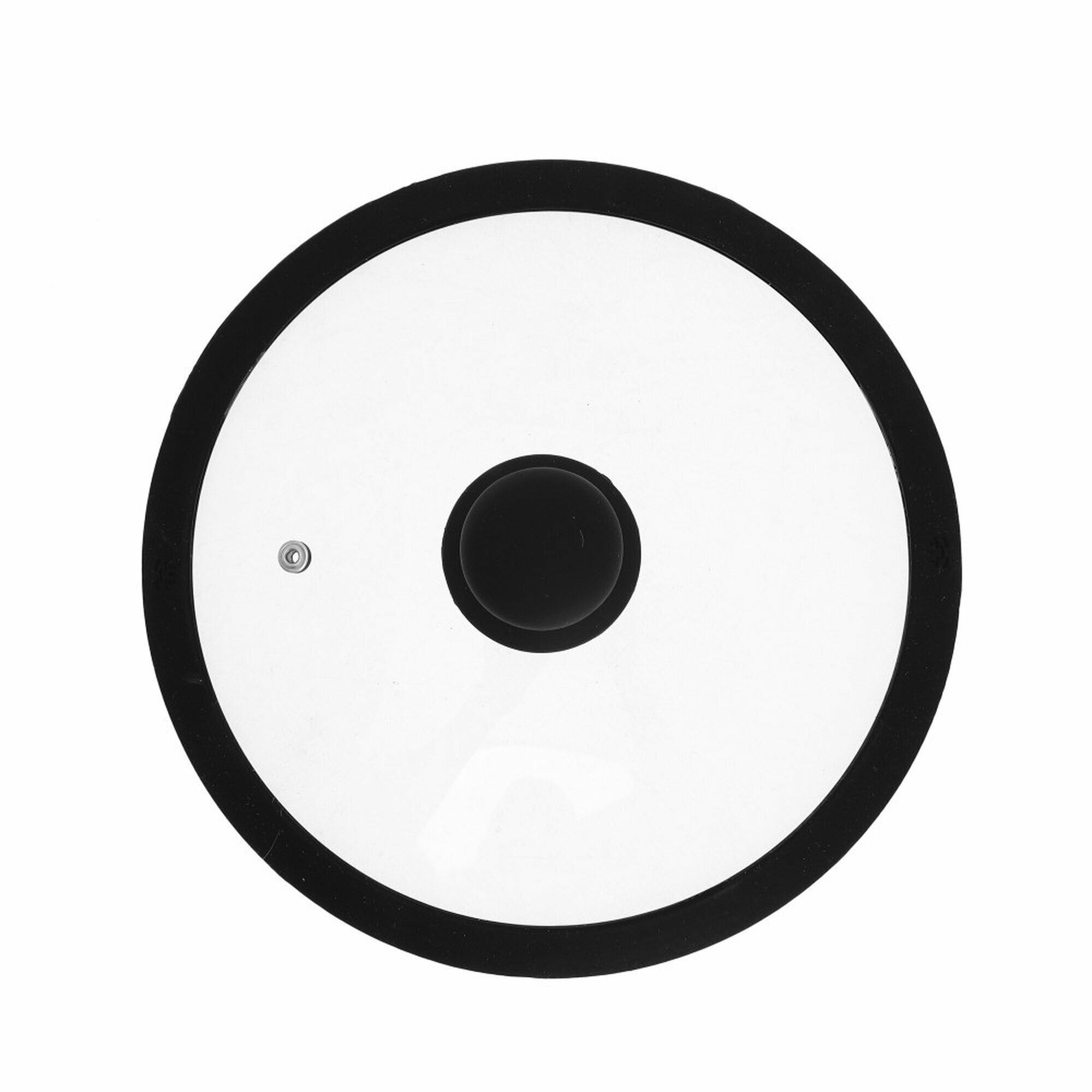 Крышка Kinghoff KH-1276, стекло, термостойкая, черная, 24 см
